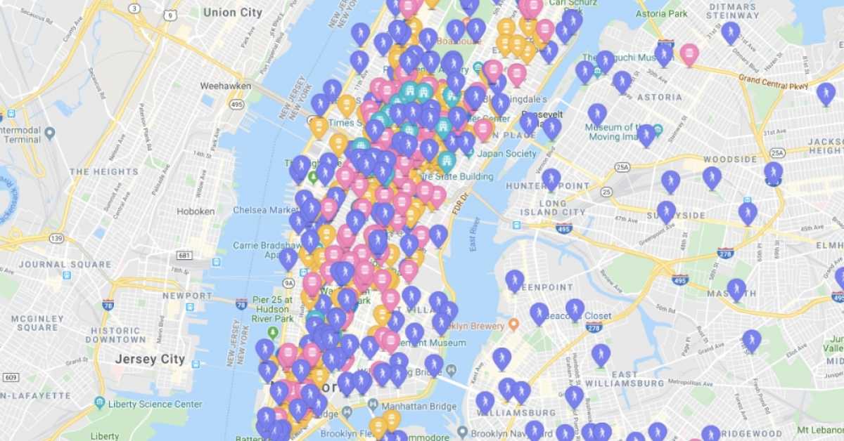 One useful map with every open bathroom in New York City