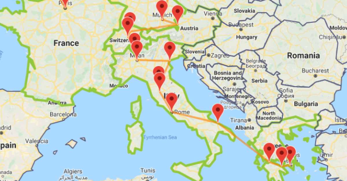 Eurail Map Italy